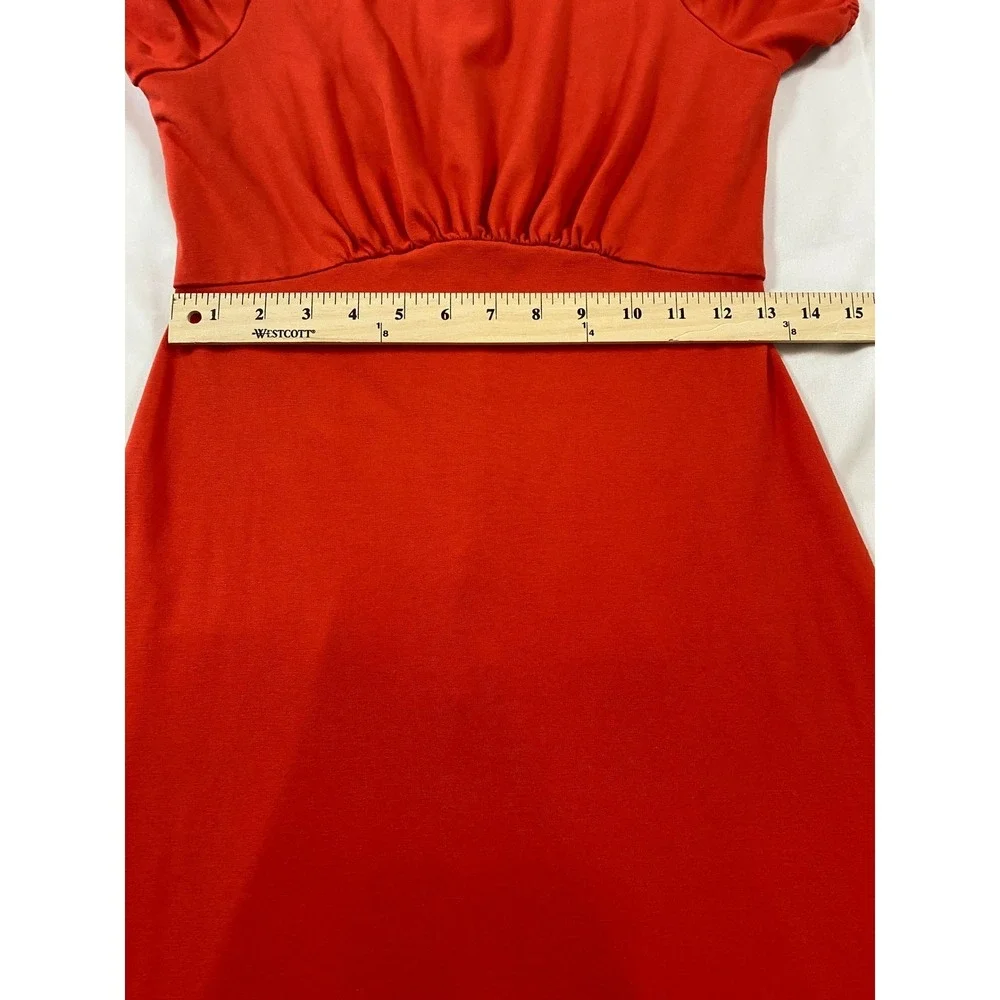 Boden | Dresses | Boden Nancy Ponte Mid Dress Poppy Red Empire Waist ...
